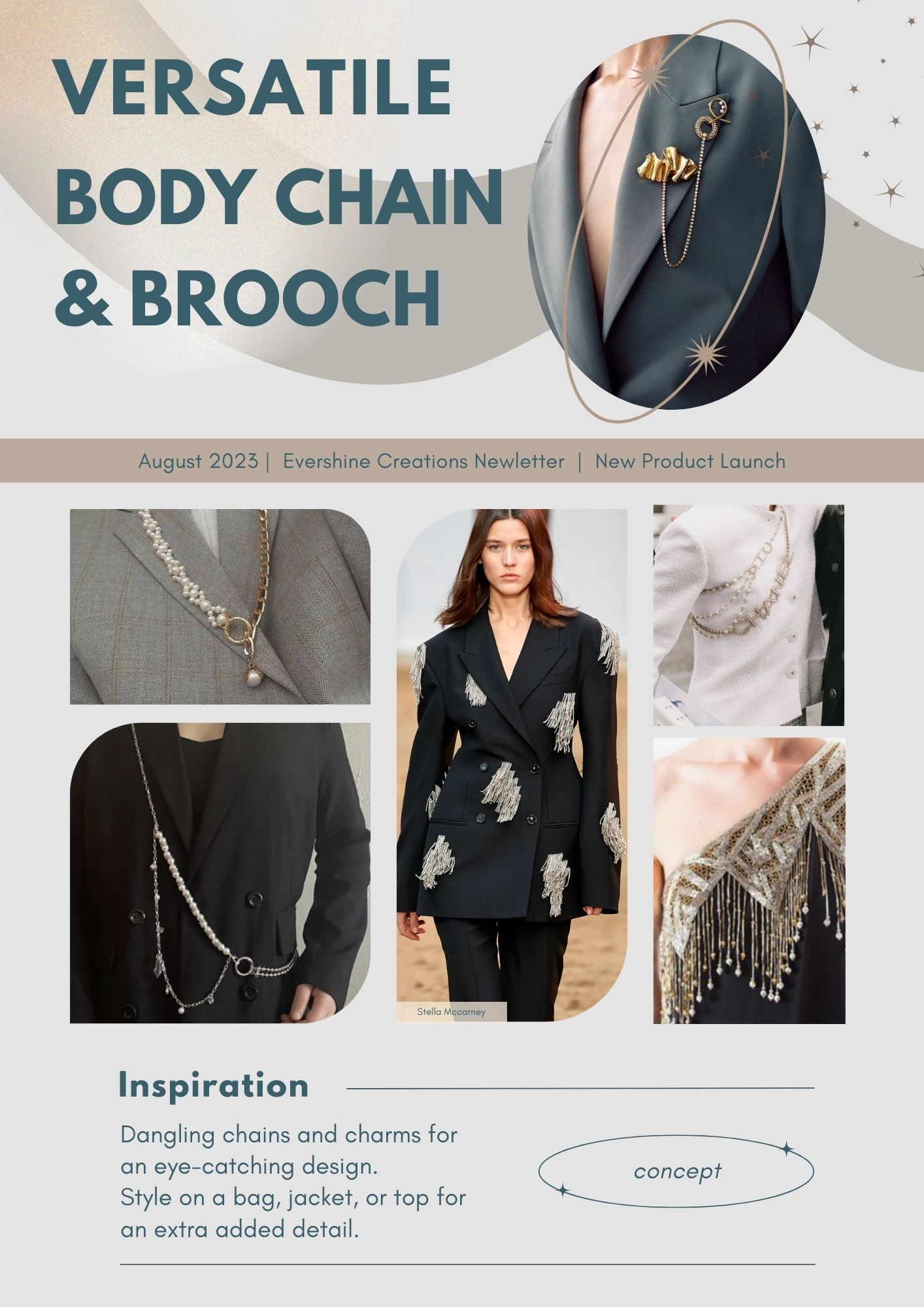 Body Chain & Brooch - Versatile Body Chain & Brooch - Monthly EDM ...