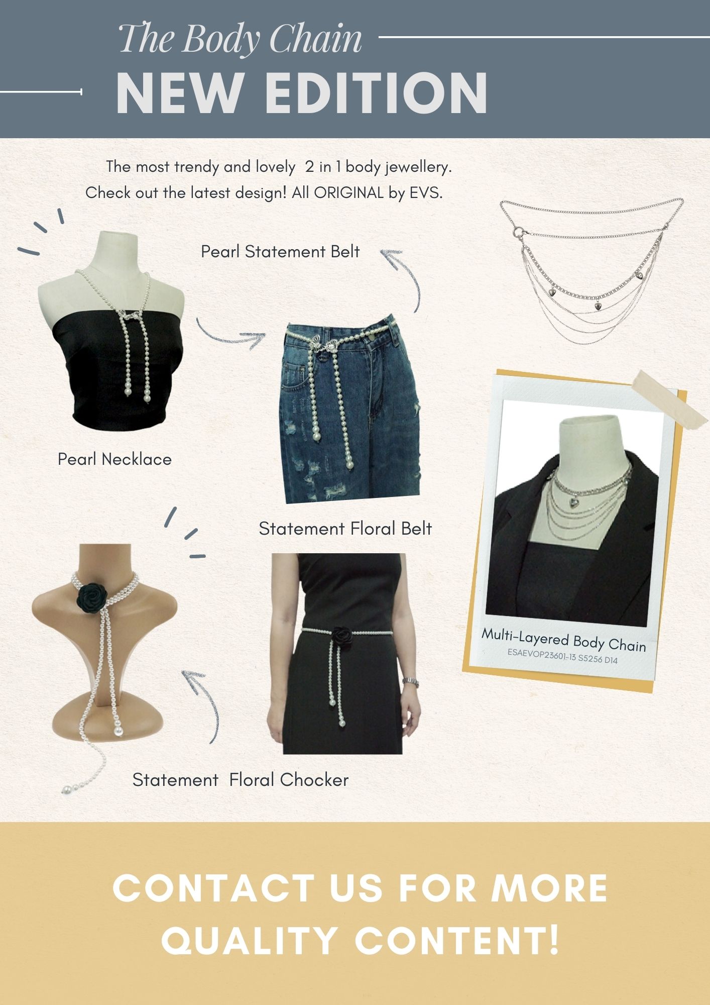 Body Chain & Brooch - Versatile Body Chain & Brooch - Monthly EDM ...